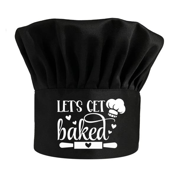 商品名: [WAHALAA] Let's Get Baked,Funny Chef Hat，Adjustable Kitchen Cooking Hat for Men &amp; Women, Kitchen Gift for Women...