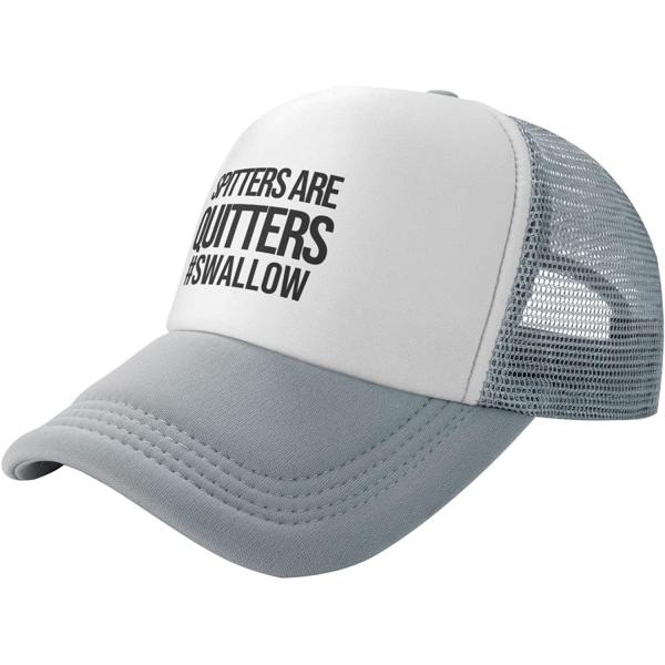 商品名:  Funny Trucker Hat Spitters are Quitters Baseball Cap Mesh Cap Grayブランド: YIWORD商品サイズ: One Size商品番号: 色: S30884素材: Co...