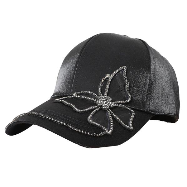 商品名:  Men Women Rhinestone Shiny Bling Baseball Cap Casual Butterfly Hat Outdoor Solid Color Hat Glitter Hip Hop Cap (Bl...