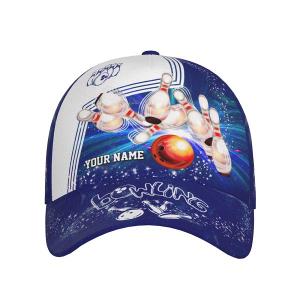 商品名:  Personalized Bowling Baseball Cap, Custom Name/Text Bowling Hat, 3D Adjustable Sport Bowling Hats for Men Women Sn...