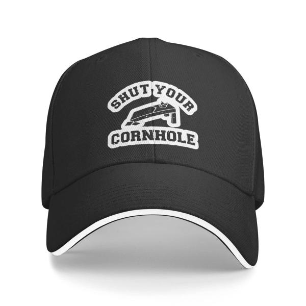 商品名:  Shut Your Cornhole Hat Mens Womens Classic Baseball Cap Trucker Hats Summer Caps Adjustable Sunhat Blackブランド: Nevf...
