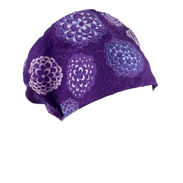 商品名:  European Style Scrub Cap No Ribbon ?Floral Dreams - Purple II- Scrub Hat for Women &amp; Men tie Back | Working Ca...