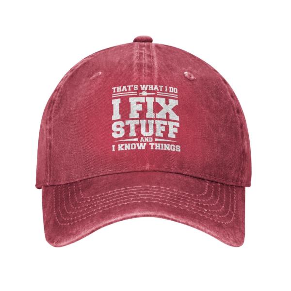 商品名:  I Fix Stuff Hat Thats What I Do I Fix Stuff and I Know Things Hat I Fix Things Hat Cool Things Hat for Men Funny R...