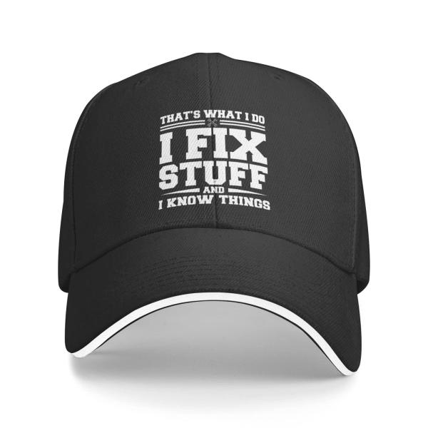 商品名:  I Fix Stuff and I Know Things Hat I Fix Stuff Hat Cool Stuff Hat for Men Funny Blackブランド: QVXHKP商品サイズ: One Size高さ:...