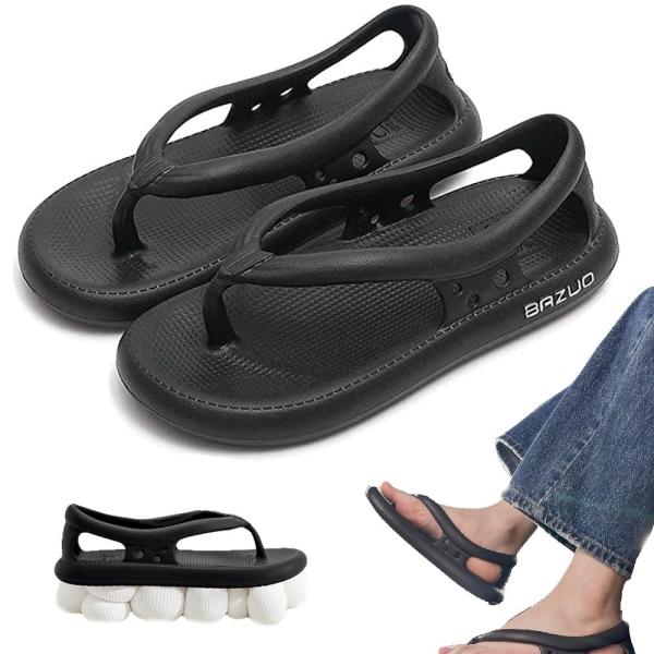 商品名:  GEOBY 2023 NEW Bazuo Sandals, Bazuo Flip Flops, Bazuo Non-Slip Slippers (Black,36-37)ブランド: GEOBY商品サイズ: 36-37商品番号: ...