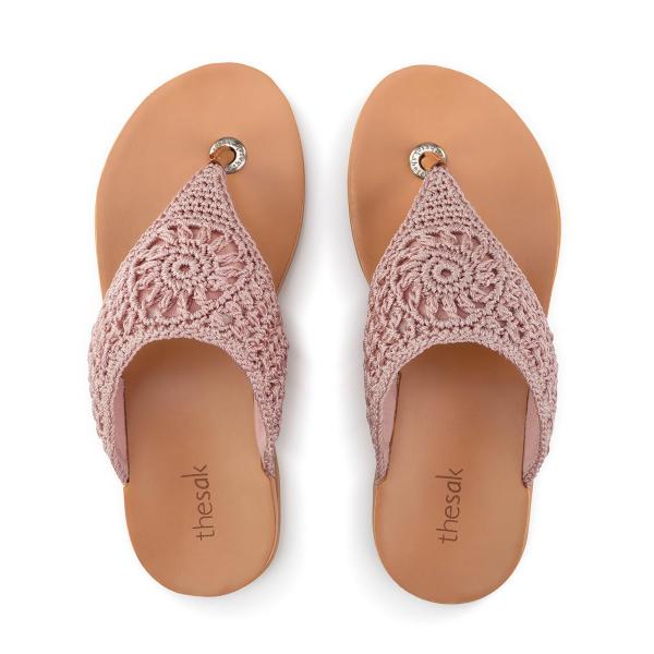 商品名: The Sak Shana トング サンダル かぎ針編み スリップオン エントリー, 貝殻メダリオン, 7 The Sak Shana Thong Sandal in Crochet, Slip On Entry, Seashel...