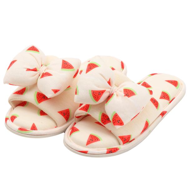 商品名:  Aopuro Summer Slippers Cotton Open Toe Slippers for Women Soft Memory Foam Anti-slip House Watermelon Shoes Indoor...