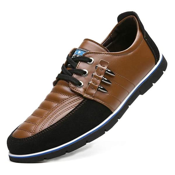 商品名:  Men's Leather Shoes Loafers Casual Oxford Lace Up Business Classic Comfortable Driving Office Walking Moccasin Bri...