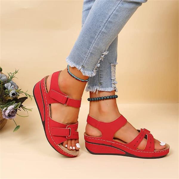 商品名:  ISZI Orthopedic Sandals for Women Wedge with Arch Support Comfy Soft Sole Orthopedic Sandals with Hook Loop Ankle ...
