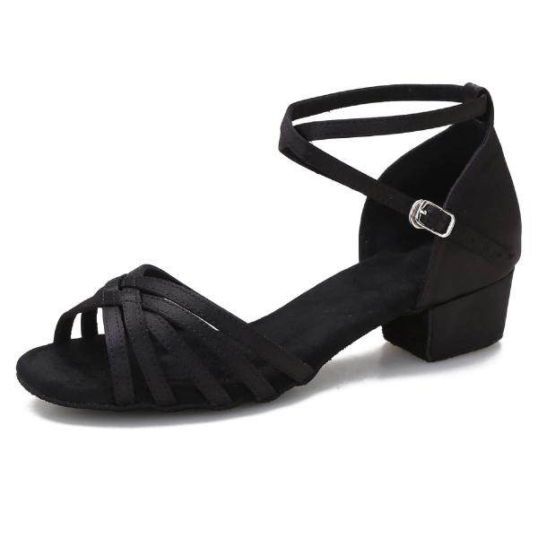 商品名: Yokala 社交ダンス ラテン サルサ ダンスシューズ レディース ローヒール 練習用 ダンスサンダル ソーシャルダンス 初心者 S04, ブラック - 1.5インチヒール, 24.5 Yokala Ballroom Latin...