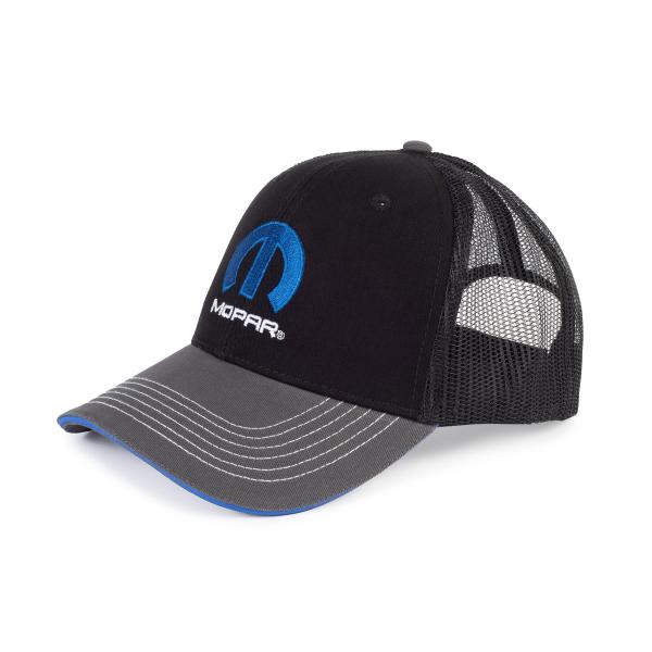 商品名:  Mopar Logo Custom Trucker Hat - Structured 6 Panel - Black/Charcoalブランド: Mopar商品サイズ: One Size高さ: 23.495cm横幅: 20.80...