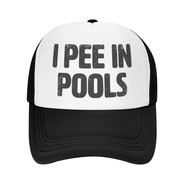 商品名:  I Pee in Pool Funny Swimming Gifts Mesh Hat Baseball Hats for Men Women Snapback Cap Dad Hat Adjustable Summer Hat...