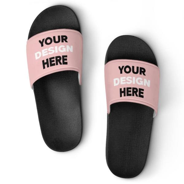 商品名:  Custom Pink Slides Slippers Personalized Casual Sandals Shoes Add Your Photo Name Design Comfortable Customized Ba...