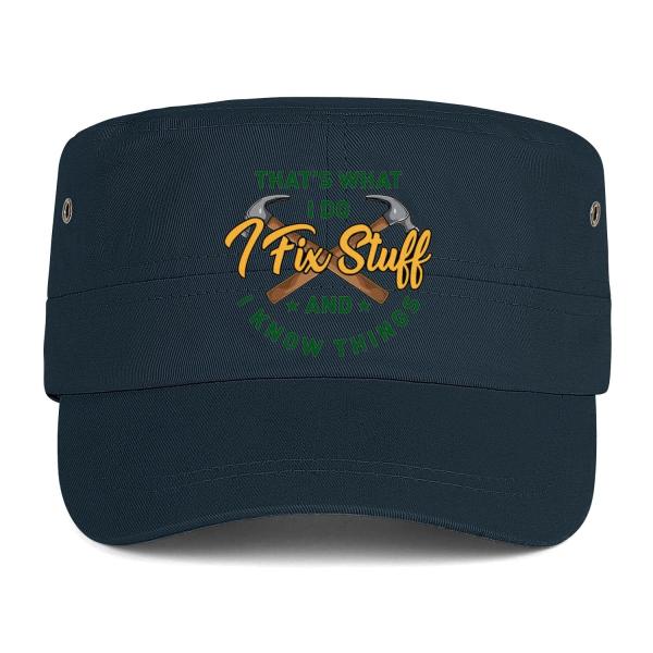 商品名:  I Fix Stuff and Know Things Hat for Men That's What I Do I Fix Stuff and I Know Things Hat Navy-Blue Baseball Cap ...