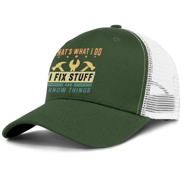 商品名:  I Fix Stuff and Know Things Hat for Men/Women That's What I Do I Fix Stuff and I Know Things Hat Army-Green Baseba...