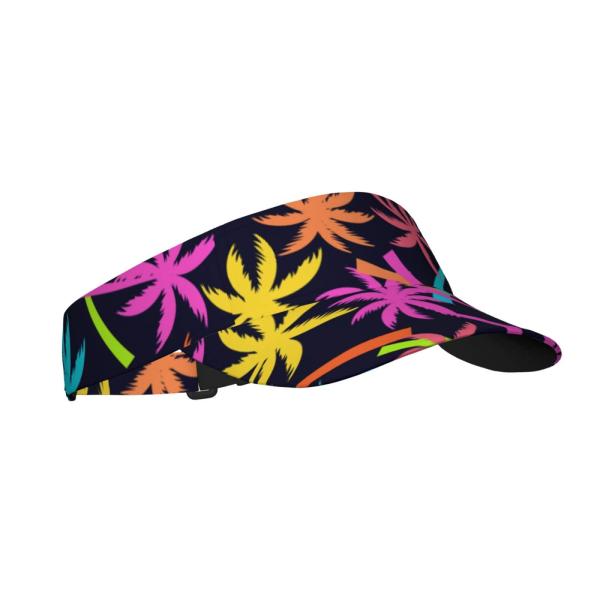 商品名:  Stylish Hawaiian Visor Cap Colorful Tropical Palm Trees Sun Hat for Women Men Teens for Sport Beach Tennis Golf Ru...