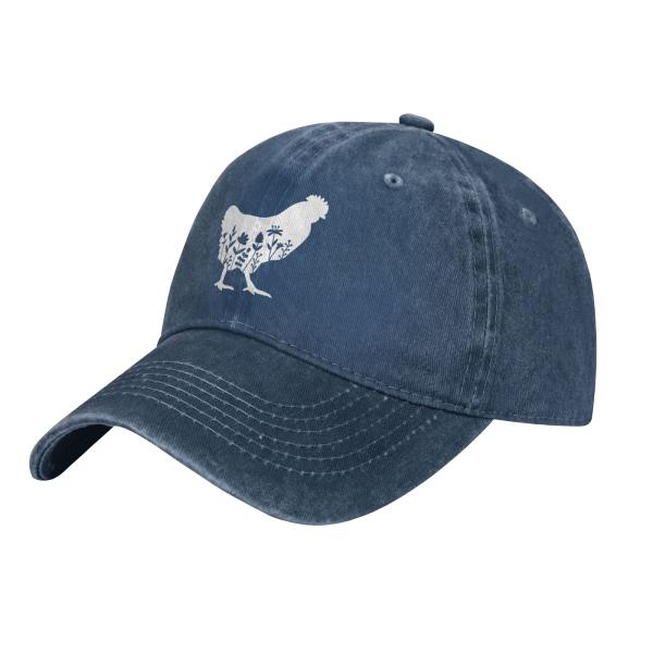 商品名:  Wisedeal Women's Floral Chicken Hat Vintage Distressed Adjustable Washed Baseball Cap for Men Women Farmer Navyブラン...