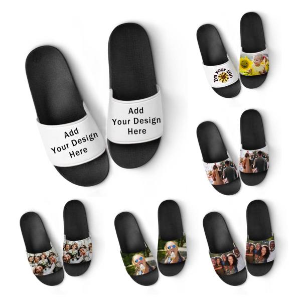 商品名:  Custom Slides for Women Men Add Your Photo Text Logo House Shoes Personalized Shower Shoes Slippers Comfort Indoor...