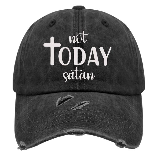商品名:  Hats Not Today Satan Baseball Cap for Women Funny Cap Adjustableブランド: Generic商品サイズ: One Size商品番号: 色: Allblack素材: P...