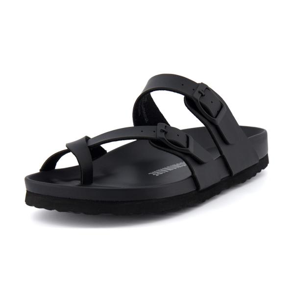 商品名: CUSHIONAIRE レディース Laker ソフトフットベッドサンダル +快適, ブラック, 9 CUSHIONAIRE Women's Laker soft footbed Sandal with +Comfort, Bla...