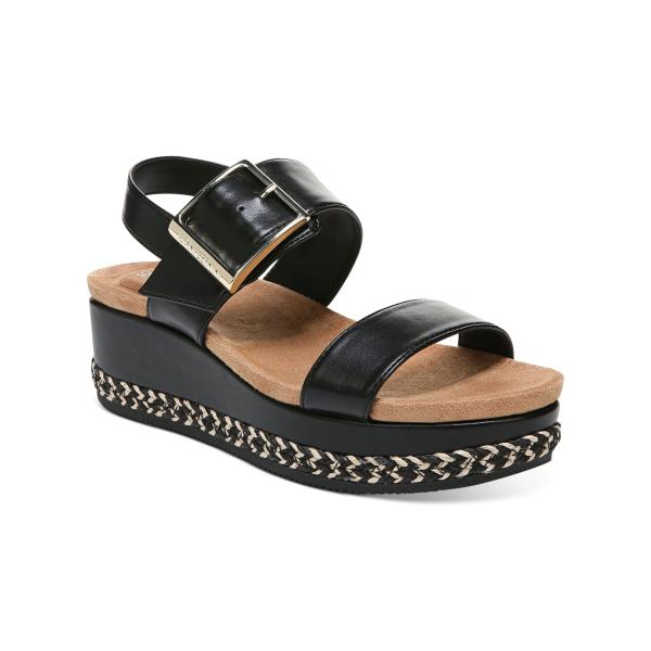 商品名: Giani Bernini レディース JERAMMIEP オープントゥ アンクルストラップ ウェッジサンダル, ブラックスムーズ, 24.5 Giani Bernini Womens JERAMMIEP Open Toe Wed...