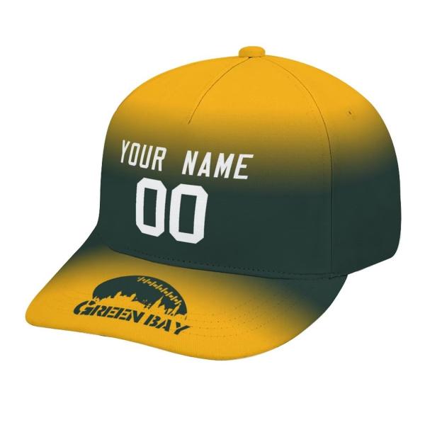 商品名:  Football City Print Custom Hats for Men Women Fashion Gradient Cap Adjustable Snapback Hat Personalized Name Numbe...