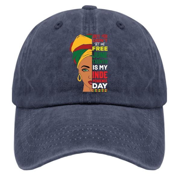 商品名:  Baseball Caps July 4th Didn't Set me Free Juneteenth is My Independence Day Baseball Cap for Women Graphic Denim D...