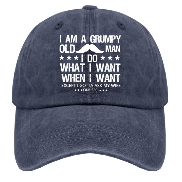 商品名:  Dad Hats I Am a Grumpy Old Man I Do What I Want When I Want Dad Hat, Funny Hats for Men Navy Blueブランド: Lreilki商品サイ...