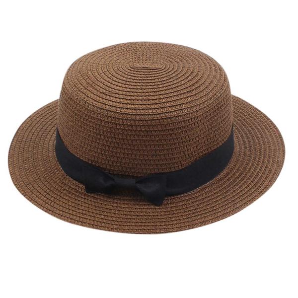 商品名:  Beach Wide Brim Straw Hat Straw Boater Hat Sun Hats for Women Summer Foldable Packable Cap for Travel Outdoor Coff...