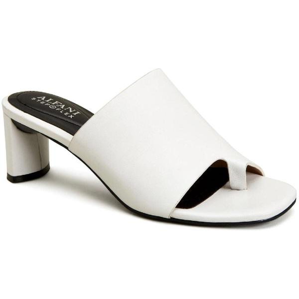 商品名: Alfani レディース Colyerrl レザーブロックヒールスライドサンダル, ホワイトレザー, 9.5 Alfani Womens Colyerrl Leather Block Heel Slide Sandals Whit...