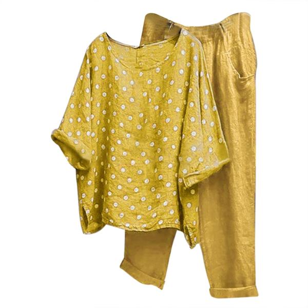 商品名:  Outfits for Women 2 Piece Sets Cotton Linen Short Sleeve Blouse Set Comfy Camouflage Pants Sets Tracksuit Setブランド:...