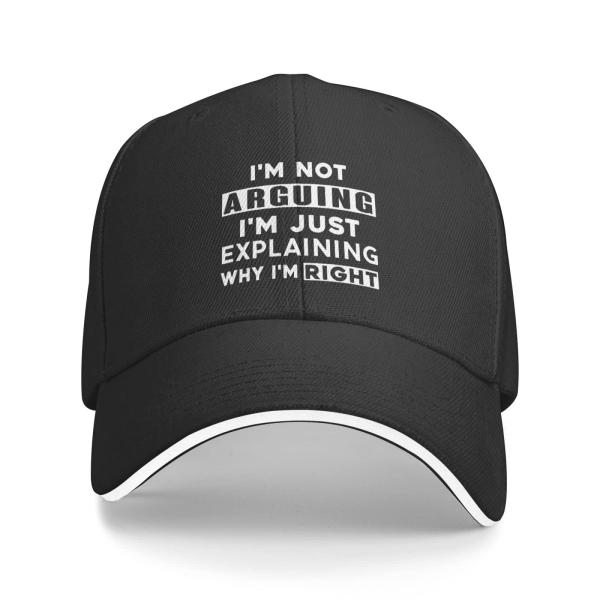 商品名:  I'm Not Arguing I'm Just Explaining Why I'm Right Hat for Men Women Funny Meme Saying Baseball Cap Black Gag Giftブ...