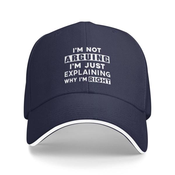 商品名:  I'm Not Arguing I'm Just Explaining Why I'm Right Hat for Men Women Funny Meme Saying Baseball Cap Navy Gag Giftブラ...