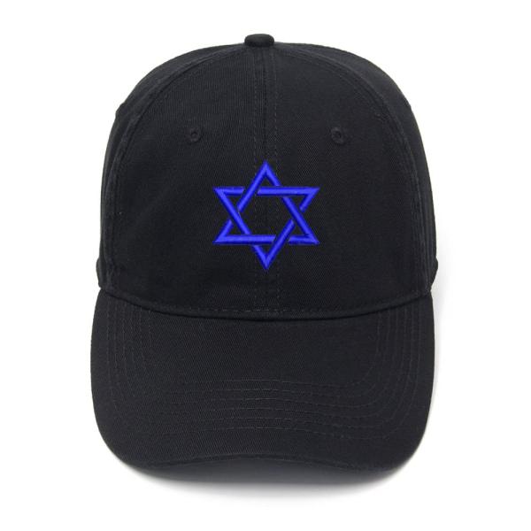 商品名:  WINGZOO Men's Baseball Caps Israel Star of David Embroidered Dad Hat Washed Cotton Adjustable Embroidery Cap Black...