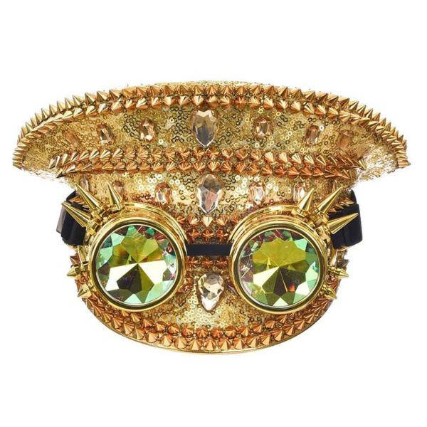 商品名:  DkinJom Fashion Rhinestone Nightclubs Style Sequin Top Hat for Men and Women Jazz Stage Dance Performance Handmade...