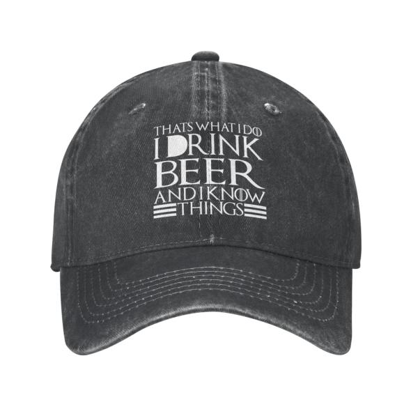 商品名:  That's What I Do I Drink Beer and I Know Things Hat for Women Baseball Cap Graphic Hat Blackブランド: Sefgaen商品サイズ: On...
