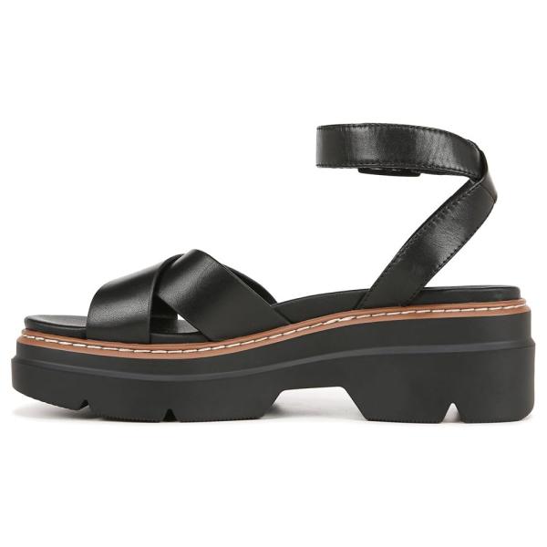商品名: Naturalizer レディース Darry-Sandal ラグソール プラットフォーム アンクルストラップサンダル, ブラックレザー, 24.5 Naturalizer Darry Sandal Black Leather 8...