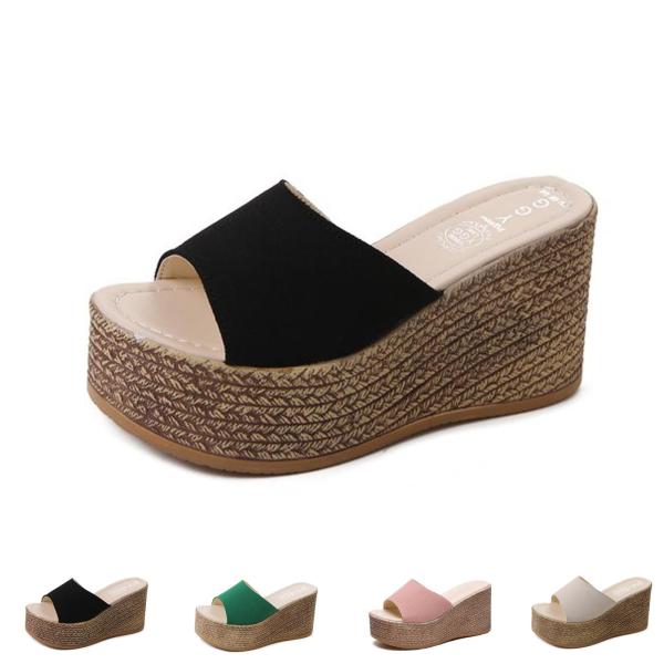 商品名:  WENOREG Women's Rhinestone Open Toe Platform Wedges Sandals,Summer Fish Mouth Causal Wide Width Outdoor Espadrille...