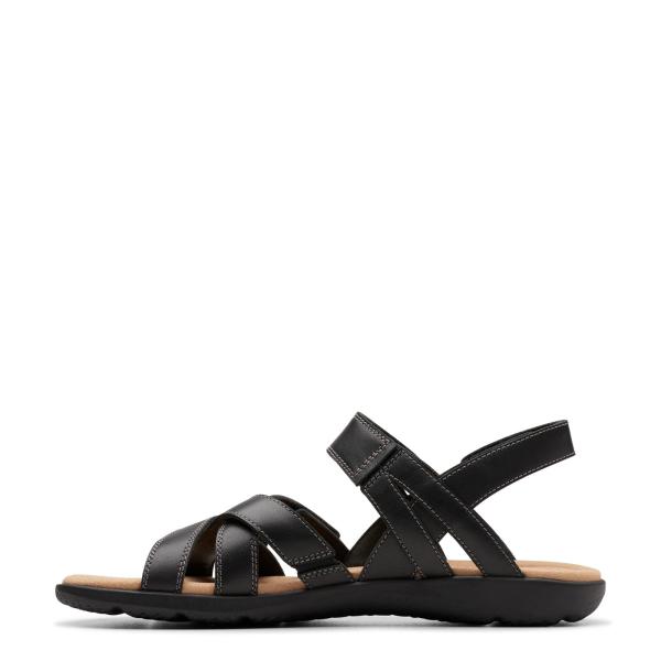 商品名: Clarks レディース Elizabelle Gem フラットサンダル, ブラックレザー, 11 Clarks Women's Elizabelle Gem Flat Sandal, Black Leather, 11ブランド:...