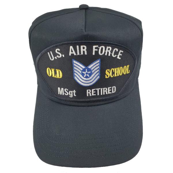 商品名:  USAF MSGT Old School Retired Hat - Black Golf - Veteran Owned Businessブランド: Hnp商品サイズ: One Size商品番号: HatnPatchCJ007...