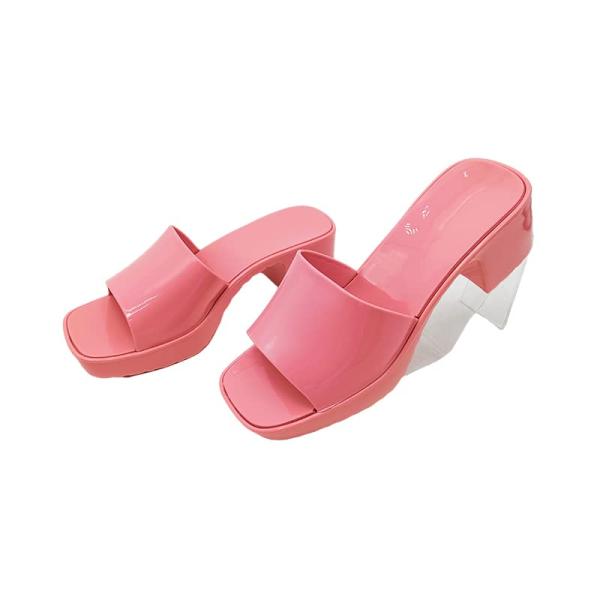 商品名:  PVC Jelly Sandals with Platform for Women, Slide On With Open Toe Strap, Ladies' Summer Essential Shoes, Perfect F...