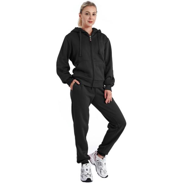 商品名:  LeeHanTon Jogging Suits for Women Warm Up Sherpa Lined Outfit 2 Pieces Zipper Hoodie and Pants Athletic Track Suit...