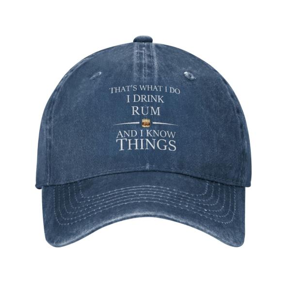 商品名:  That's What I Do I Drink Rum and I Know Things Hat Men Dad Hat Adjustable Cap Navy Blueブランド: CRAZYJESUS商品サイズ: One ...