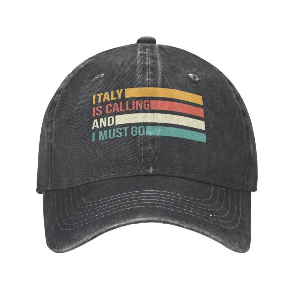 商品名:  Rrgear Baseball Hats for Men Summer Lids Hats for Women Italy is Calling and I Must Go Baseball Cap Blackブランド: Rrg...