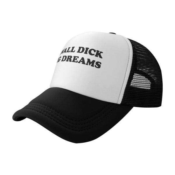 商品名:  YvoneDBrownn Funny Small Dick Big Dreams Baseball Cap for Men Women Adjustable Mesh Trucker Hat Blackブランド: YvoneDB...