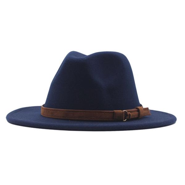 商品名:  Men &amp; Women Vintage Classic Wide Brim Fedora Hat for Women Summer Western Hats Women's Panama Rancher Hat Navy...