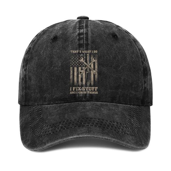 商品名:  I Fix Things Hat, I Fix Stuff and Know Things Hat for Men, I Fix Things and I Know Stuff Hat, Hat I Fix Stuff 1 04...