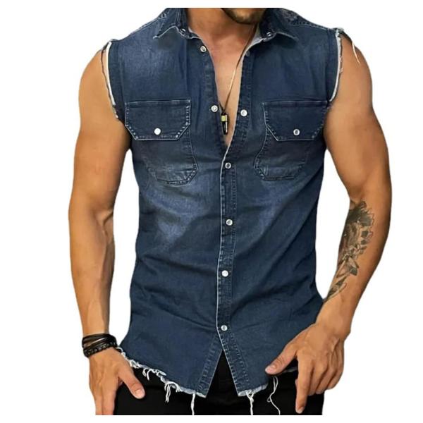 商品名:  Glkaend Men's Sleeveless Denim Shirt Button Down Jean Tank Tops Vest Sleeveless Shirt,Blue,XXLブランド: Glkaend商品サイズ: ...