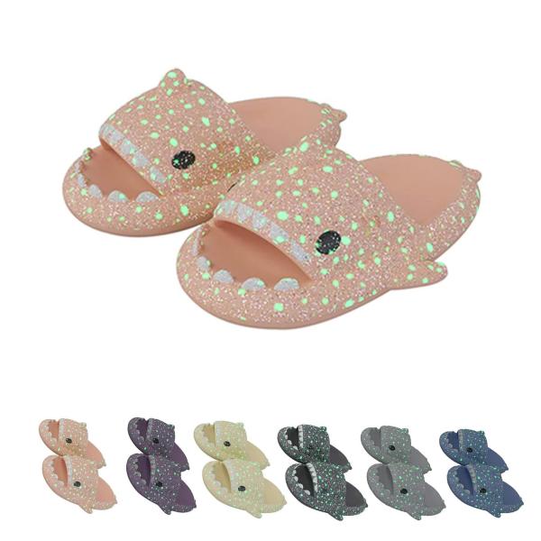 商品名:  LELEBEAR Galaxy Shark Slides, Cloud Shark Slides Glow in the Dark Thick Sole Non-slip Open Toe Shark Slippers (Gal...