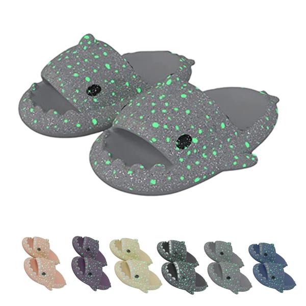 商品名:  LELEBEAR Galaxy Shark Slides, Cloud Shark Slides Glow in the Dark Thick Sole Non-slip Open Toe Shark Slippers (Gal...